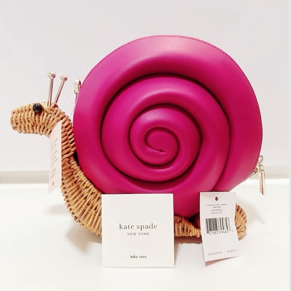 kate spade | Bags | Kate Spade Pink Enchanted Forest 3d Snail Bag Nwt ...